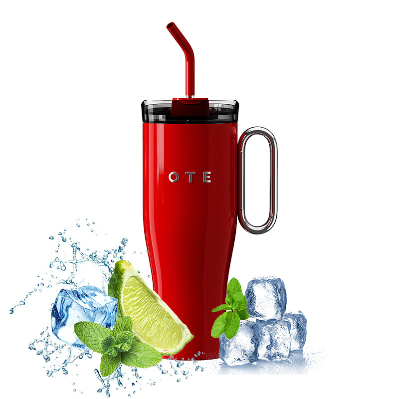 OTE 1.2 L (42 oz) Travel Mug with Handle, Double-Walled Steel Vacuum I ...
